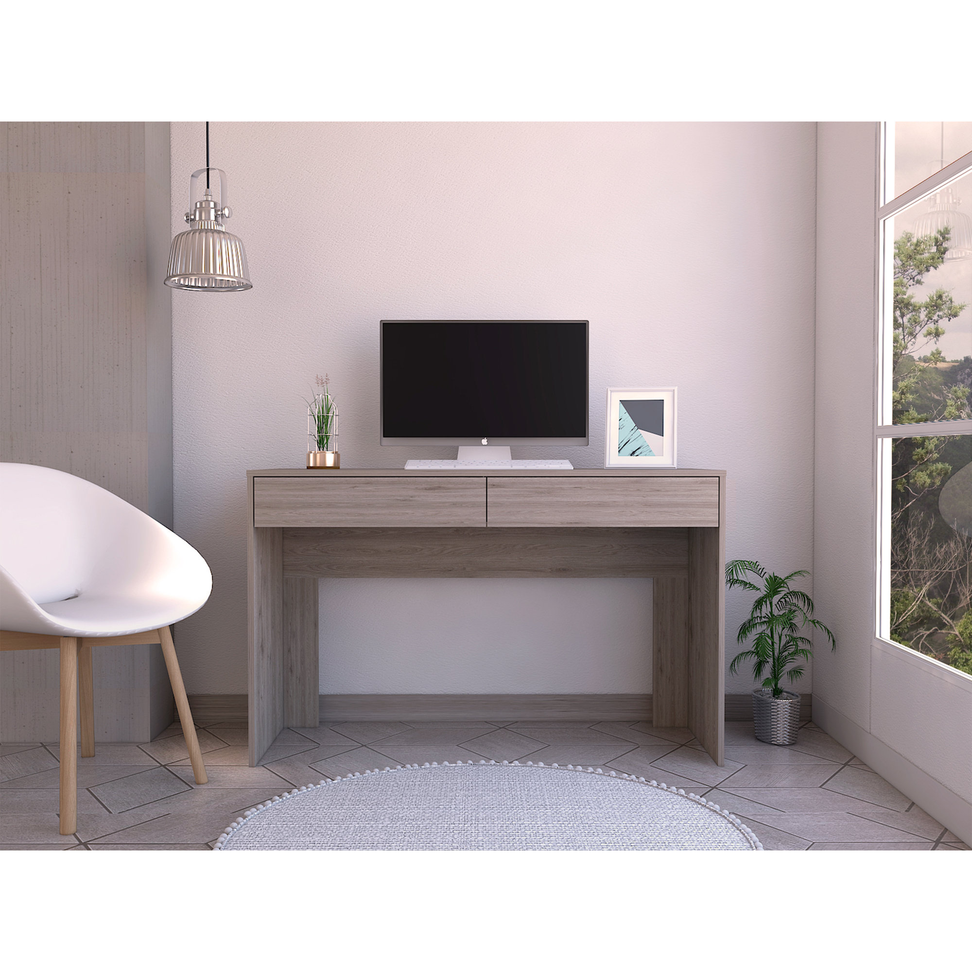 Latitude Run® Tampa Computer Desk with 2-Drawers - Wayfair Canada
