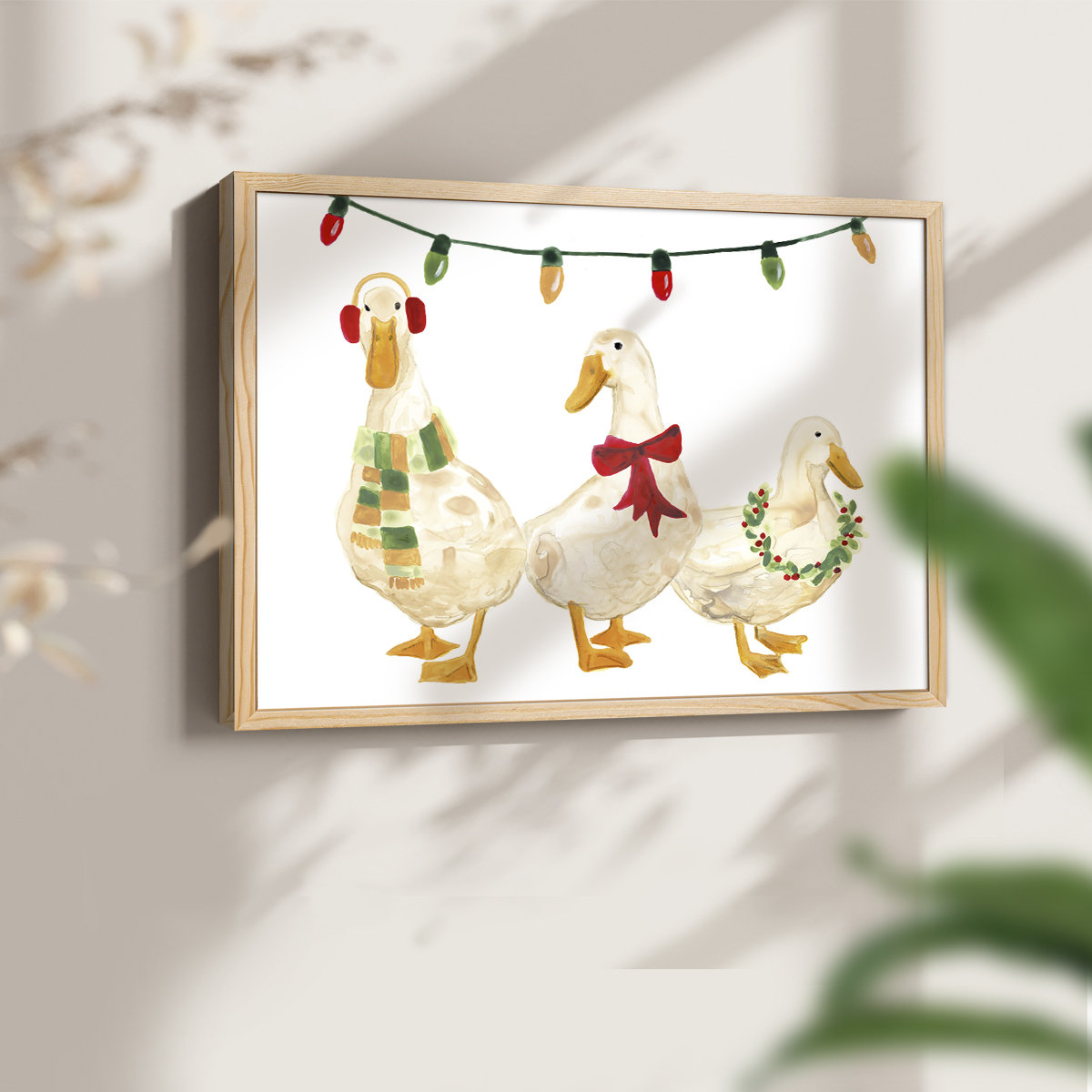 The Holiday Aisle® Merry Quackmas II -Framed Print - Restickable | Wayfair