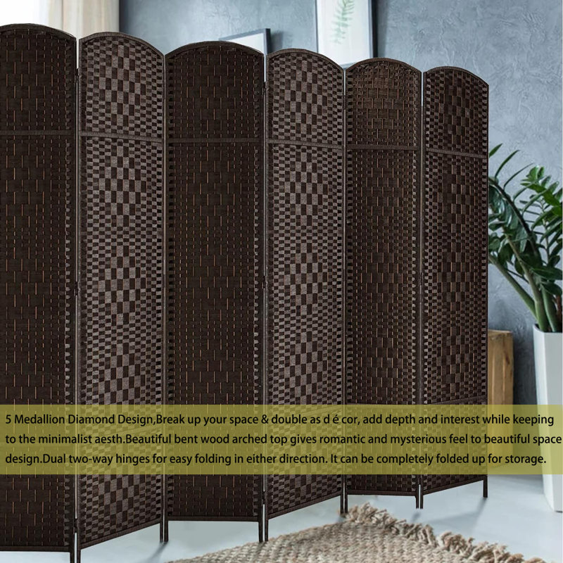 Tiprol 6FT Tall Partition Room Divider Separator 4 Panels Folding ...