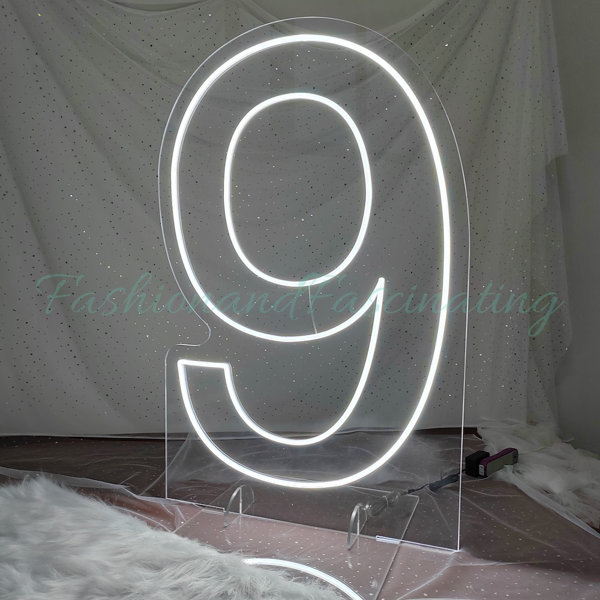 Fashion and Fascinating 24″ Tall Number Neon Sign【9】 - Wayfair Canada