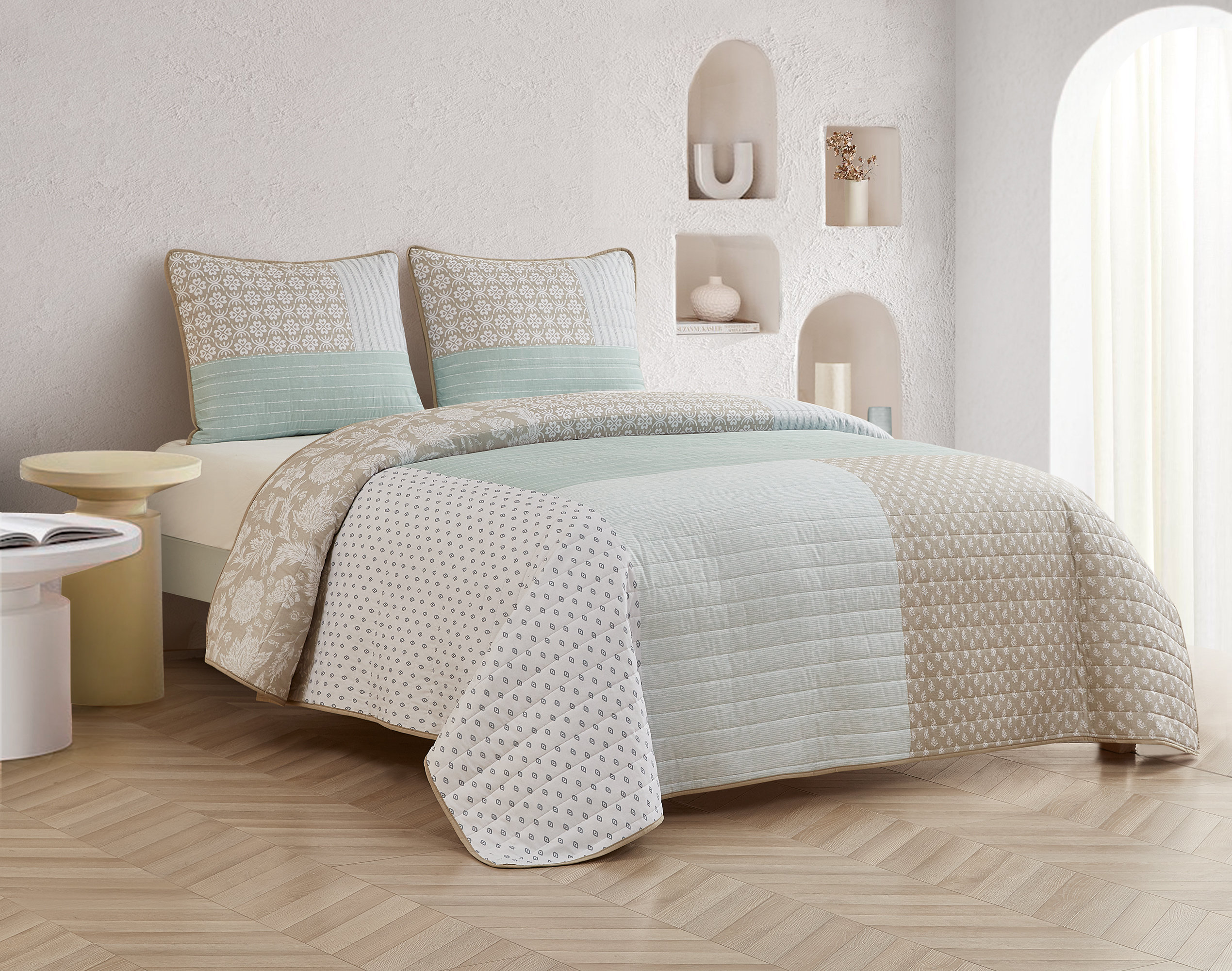 August Grove® 3 Piece Reversible Quilt Set | Wayfair