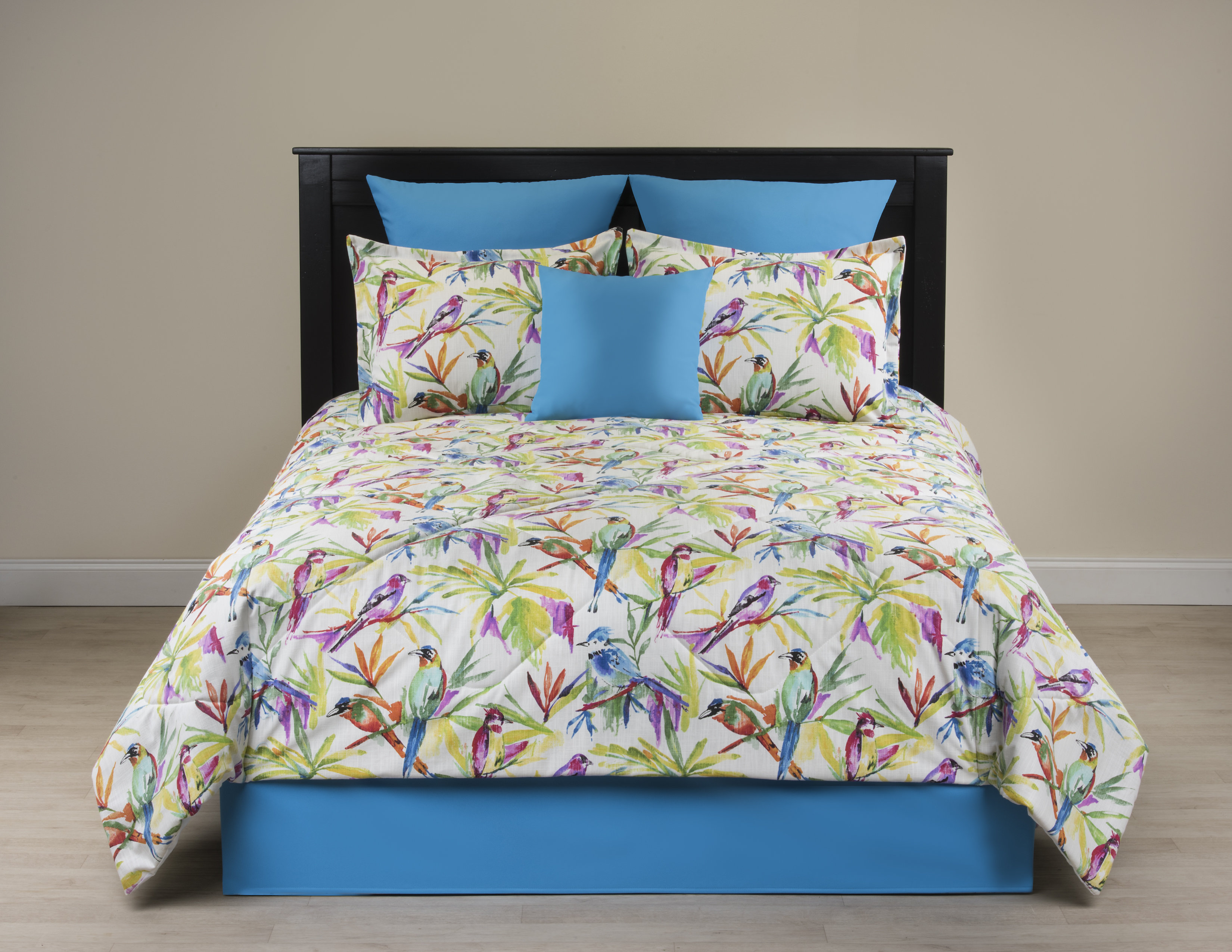 Victor Mill Songbirds cotton linen Comforter Set | Wayfair