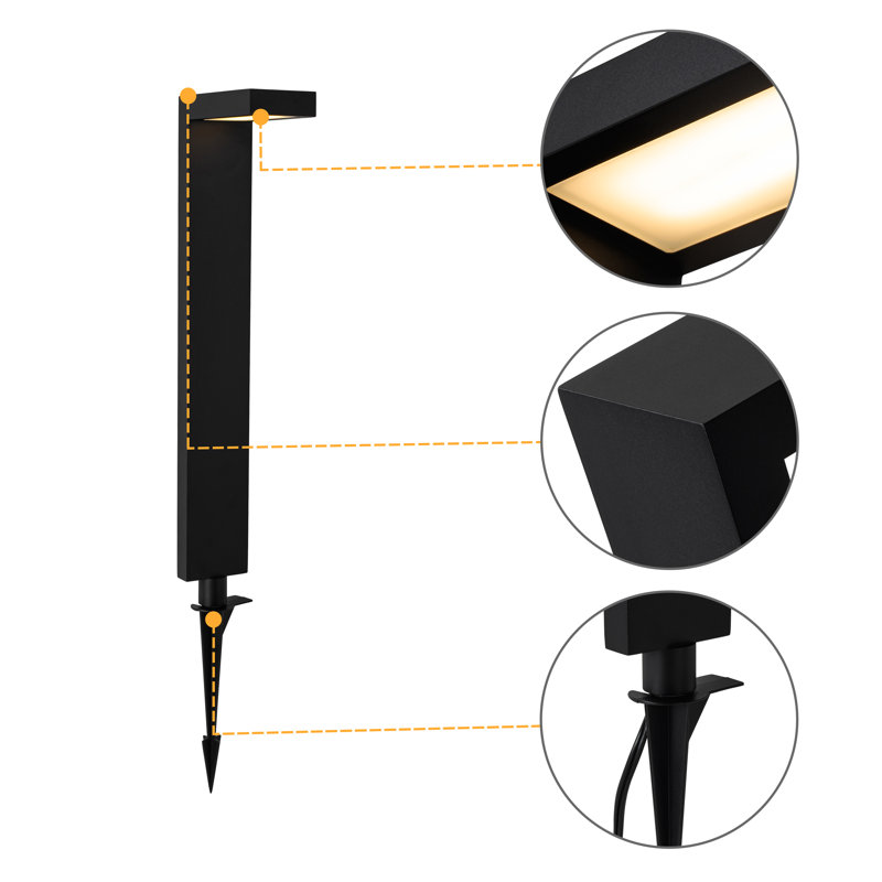 C Cattleya 3w Low Voltage Black Aluminum Led Outdoor Landscape Path ...