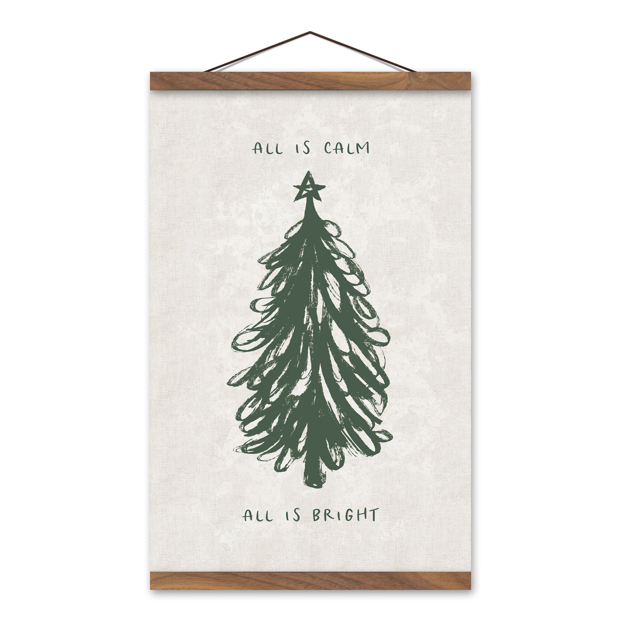 The Holiday Aisle® All is Calm All is Bright Hanging Canvas | Wayfair