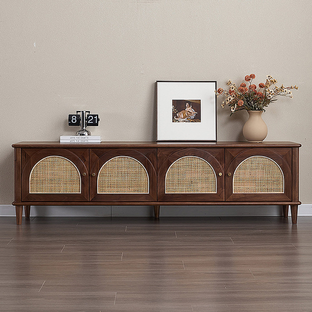 Bkoksety Scandinavian Rattan TV Stand Audio Visual Cabinet | Wayfair