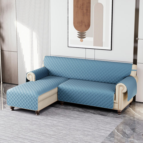 Latitude Run® Box Cushion Sofa Slipcover & Reviews | Wayfair