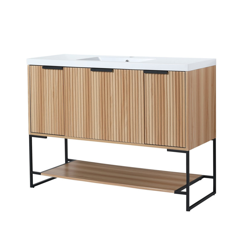 Latitude Run® 48-Inch Modern Freestanding Bathroom Vanity with ...