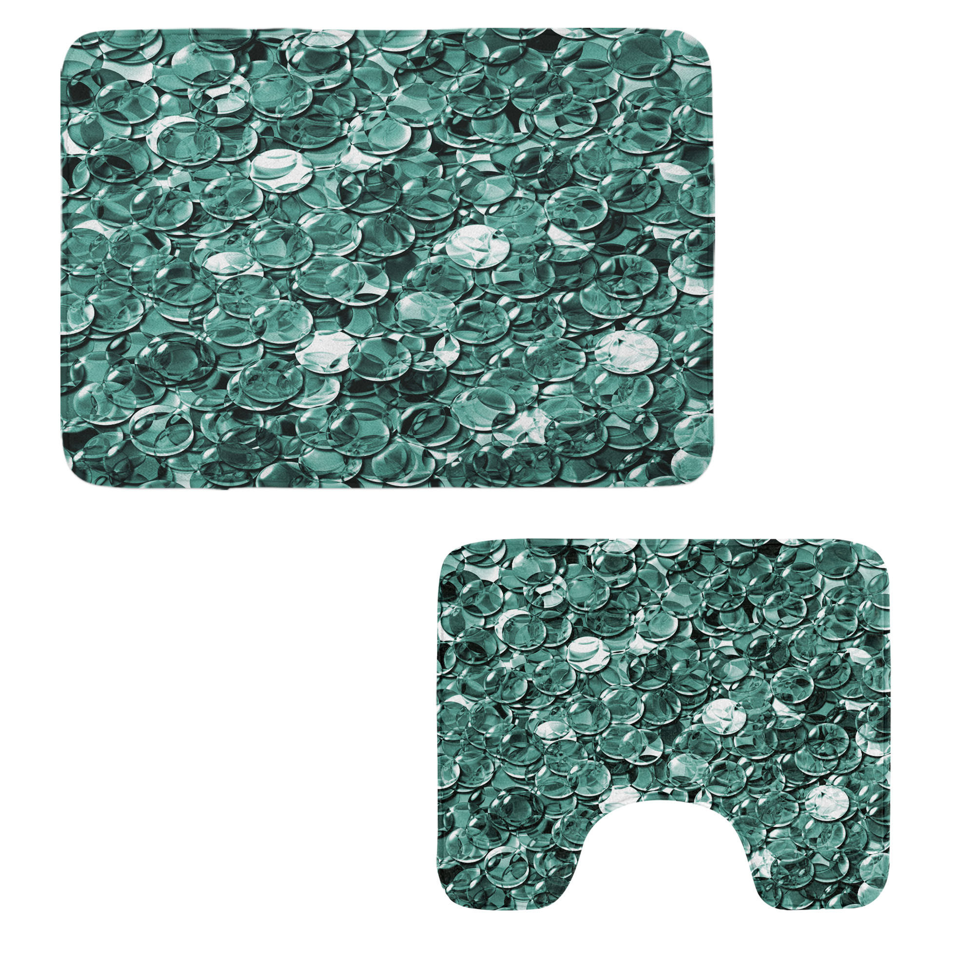 Bay Isle Home™ Pearls Bathroom Rug Set 2 Pieces Rectangle & Contour ...
