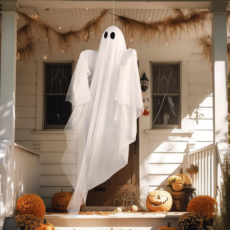 The Holiday Aisle® 47” White Hanging Ghosts, Halloween Hanging ...