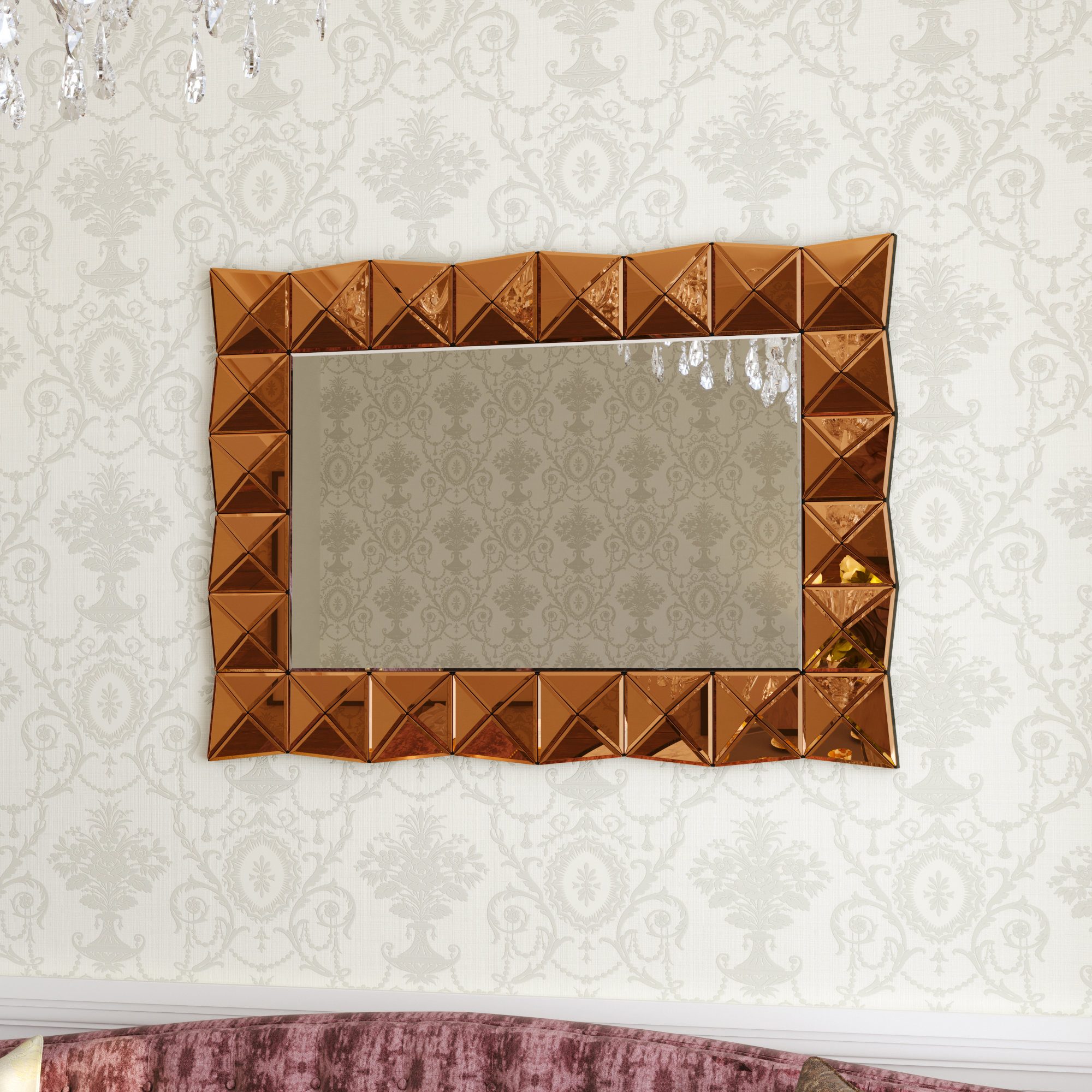 Mercer41 Rectangular Luxury Decorative Mirror | Wayfair