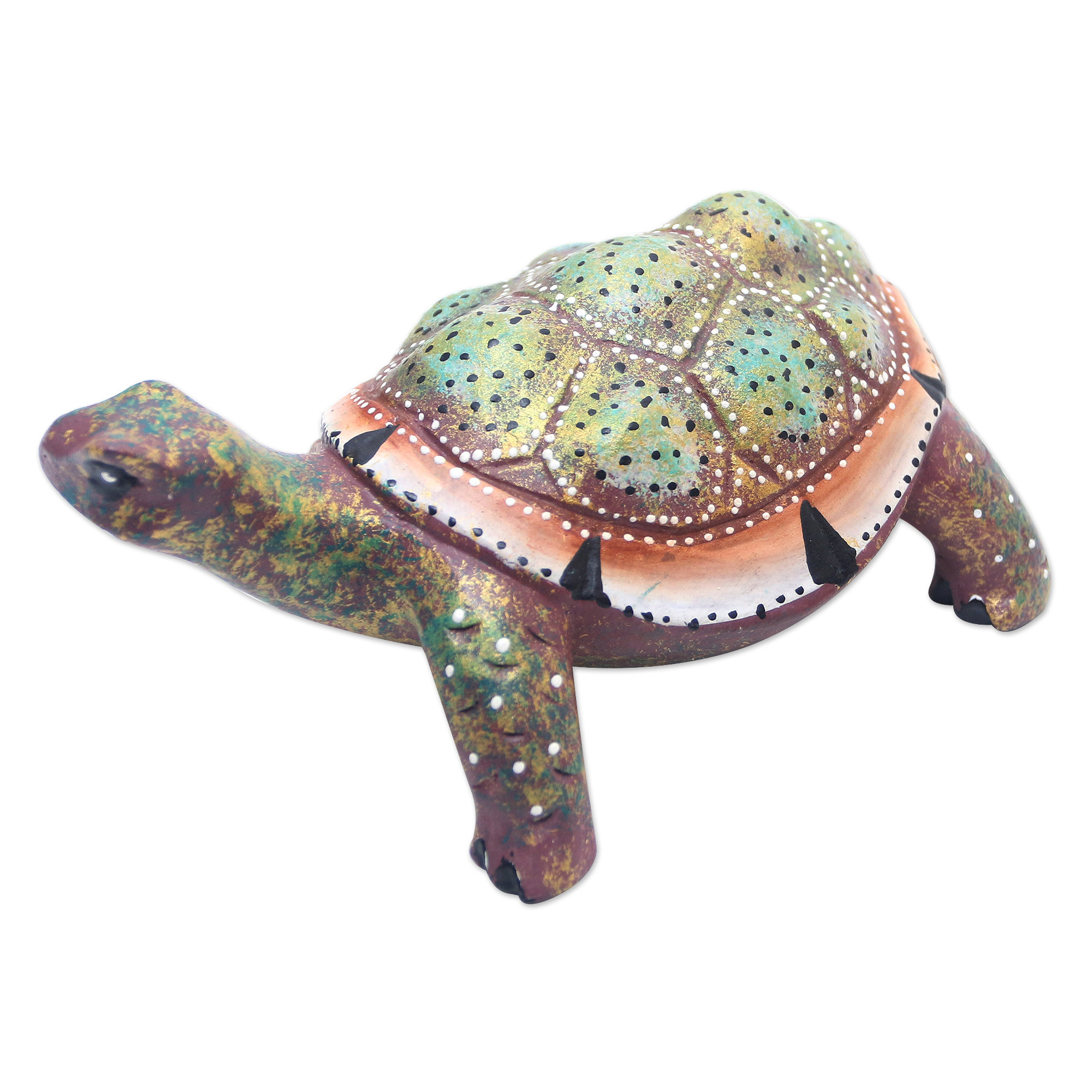 Bay Isle Home™ Jamilee Rainbow Turtle Wood Statuette | Wayfair