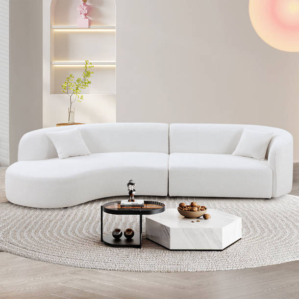 Orren Ellis 126.37'' Upholstered Sofa & Chaise | Wayfair