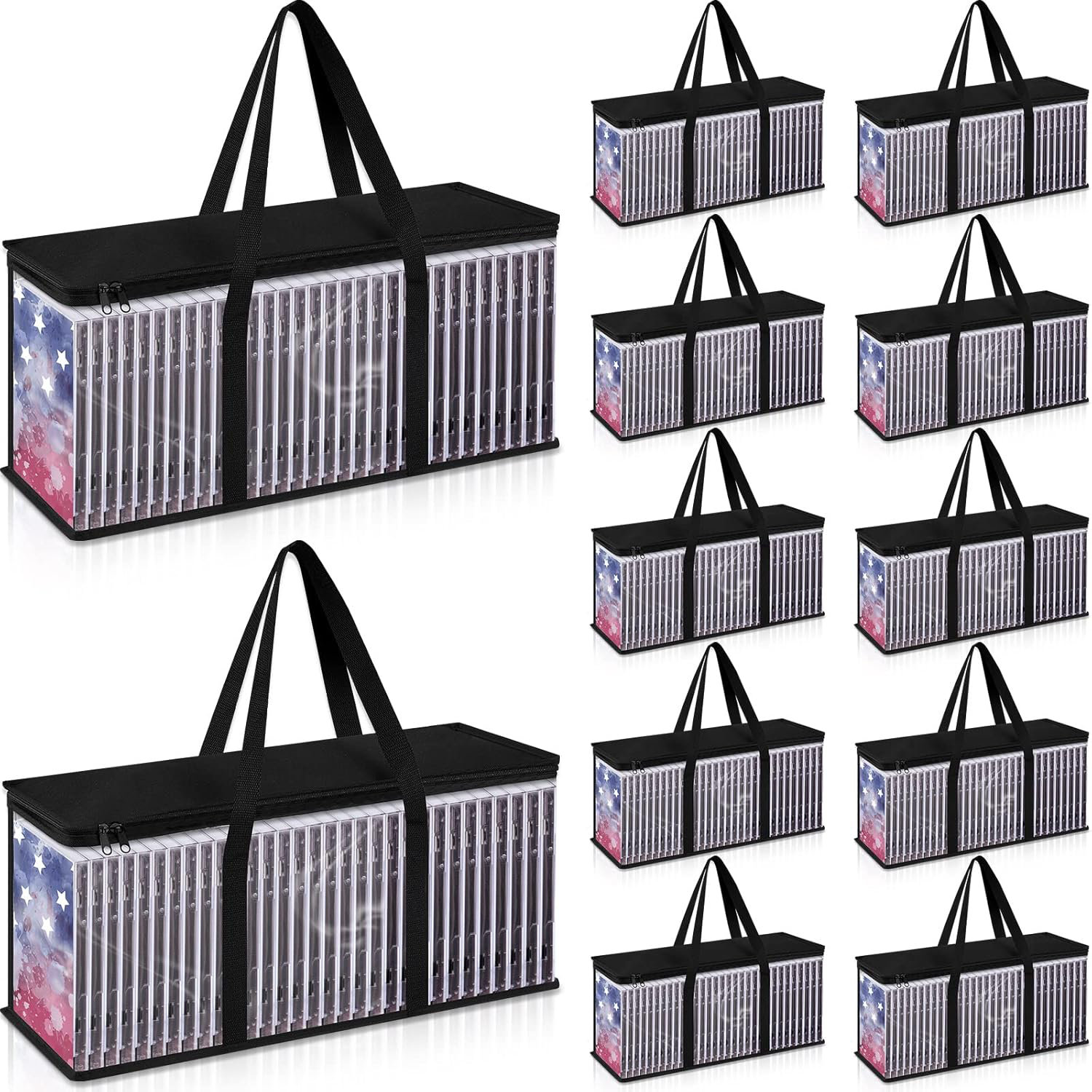 Rebrilliant Set Of 12 DVD Storage Bags, Media Organizer Bag Hold Up To ...