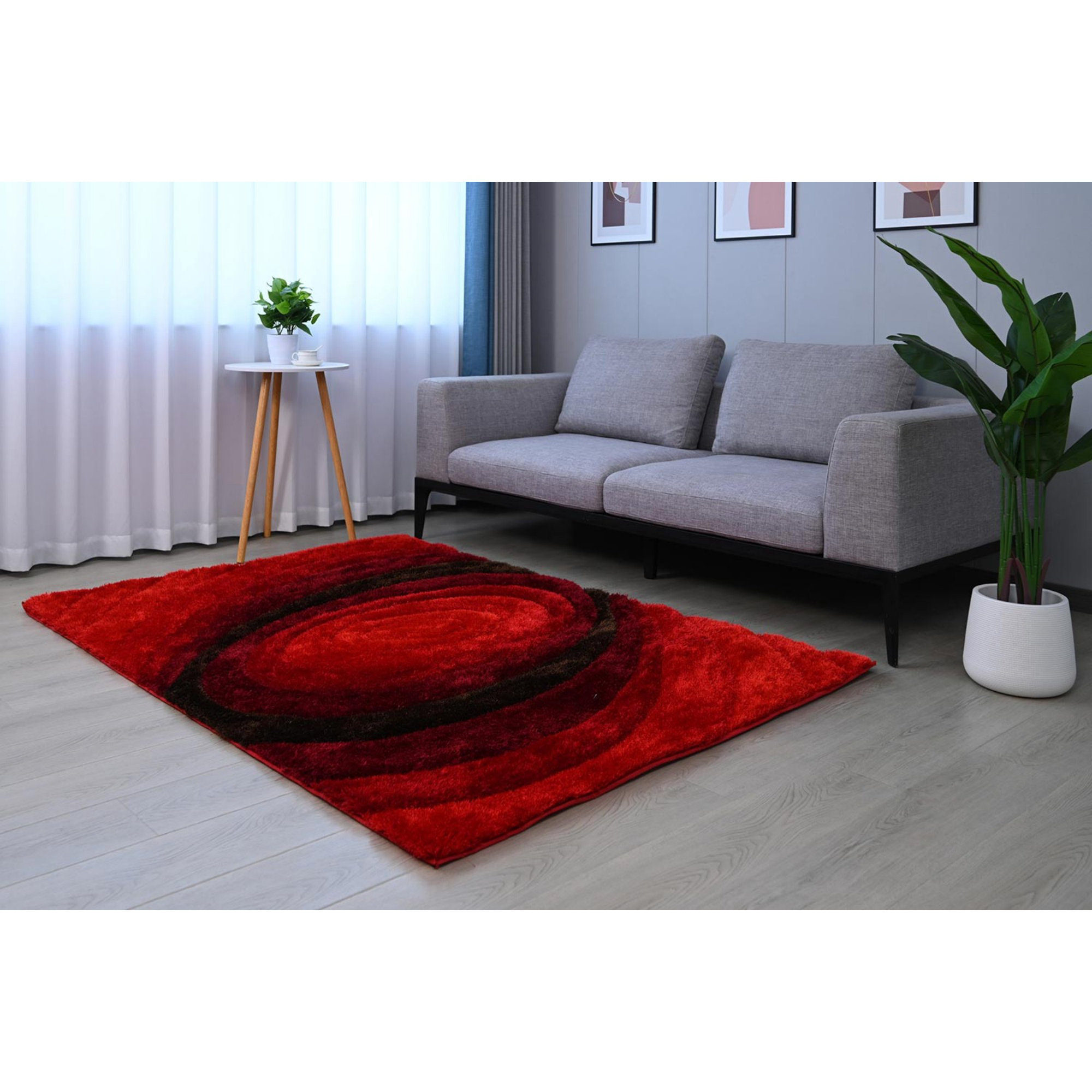 Orren Ellis 3D Red Shag Rug | Wayfair