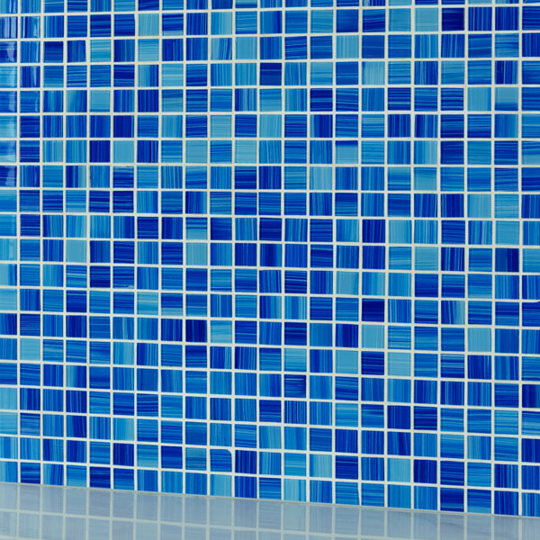 WS Tiles Hand Painted 12" x 12" Glass Grid Mosaic Tile & Reviews | Wayfair