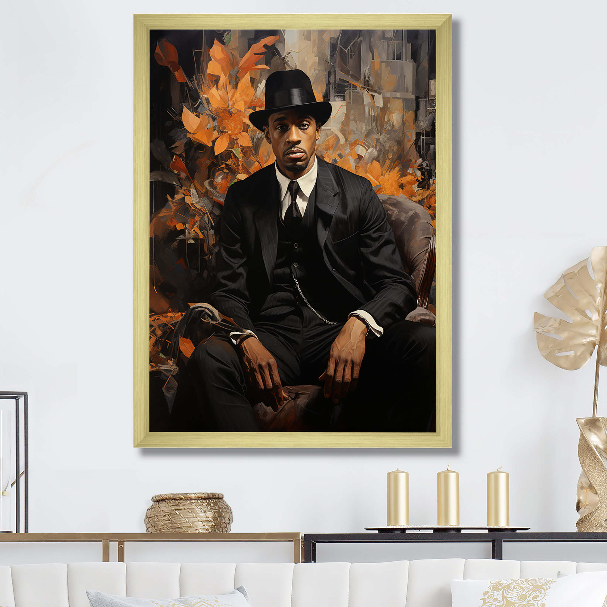 Winston Porter Harlem Renaissance Jazz Age Sonata Couple II Framed On ...