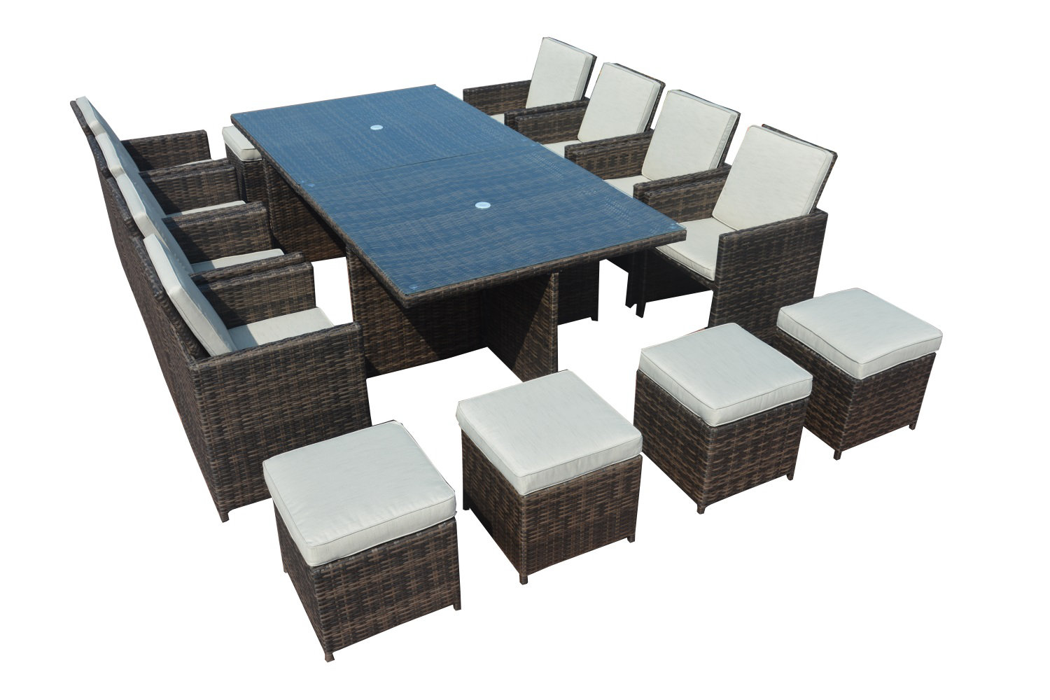 Latitude Run® Kestner Square 16 - Person 49.21'' Long Dining Set With ...