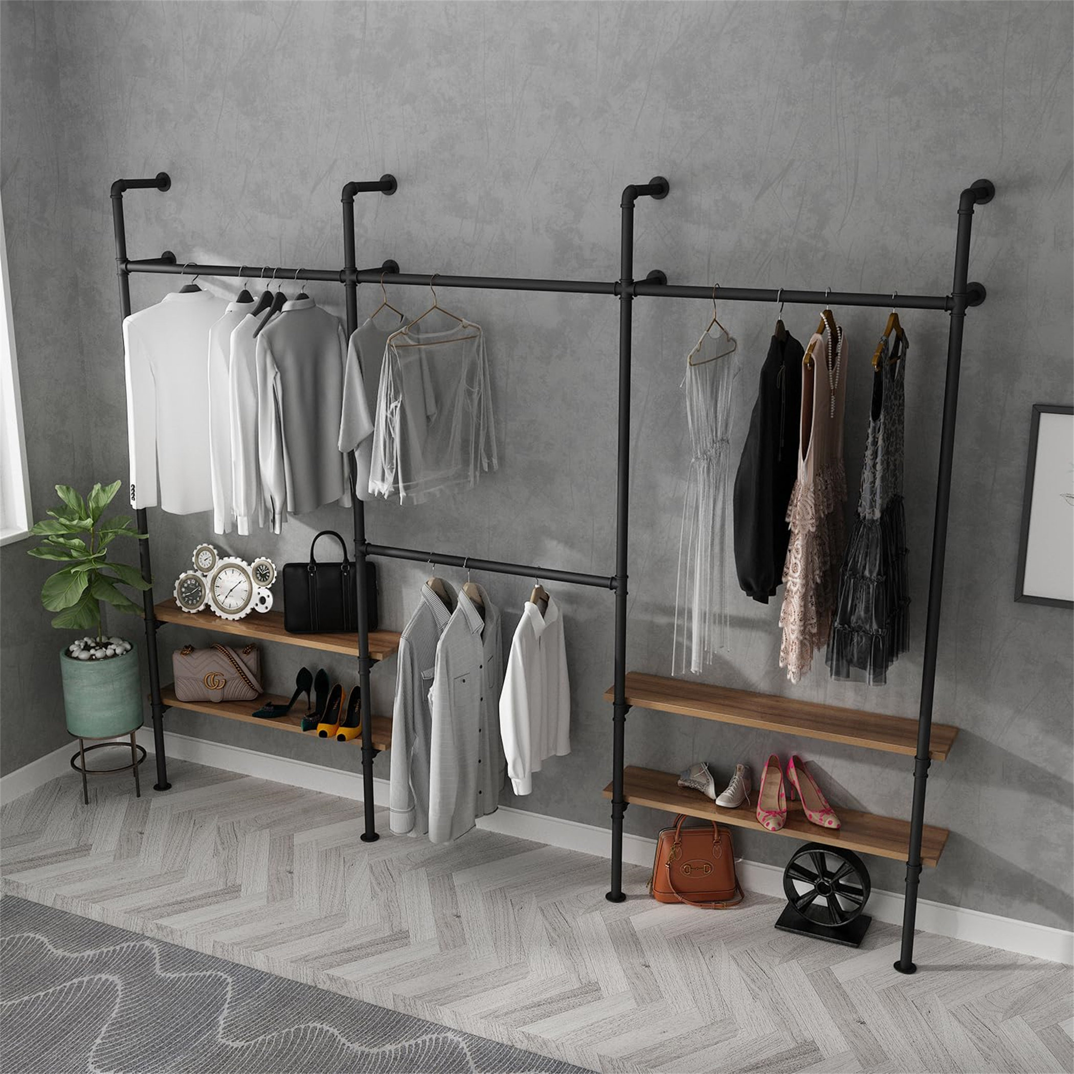 transparent.0 Wall Mounted Clothes Rack | Wayfair