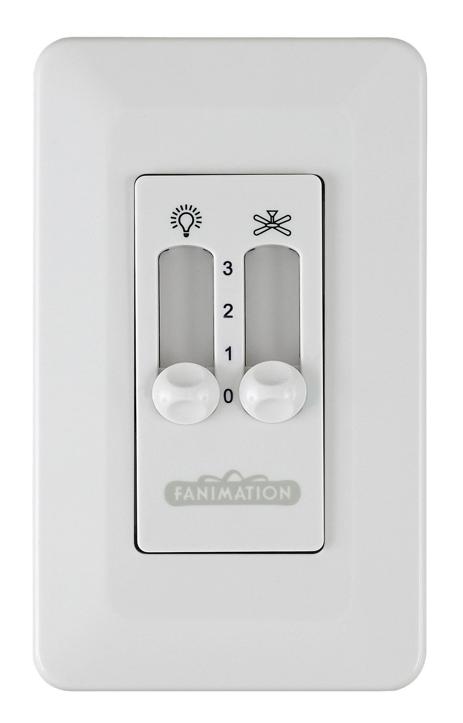 Fanimation Ceiling Fan Wall Control Non-Reversing - 3 Speed Fan and ...