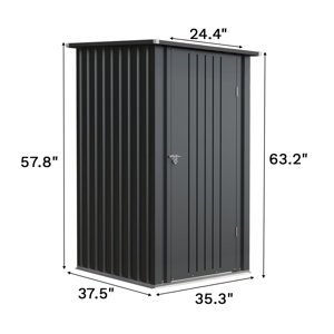 Patiowell 3 ft. W x 3 ft. D Metal Lean-To Storage Shed & Reviews | Wayfair