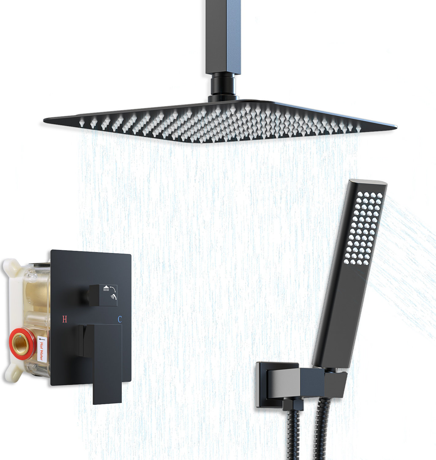rw 10-inch Plated Suspension Rod Dual-function Shower Set - Wayfair Canada