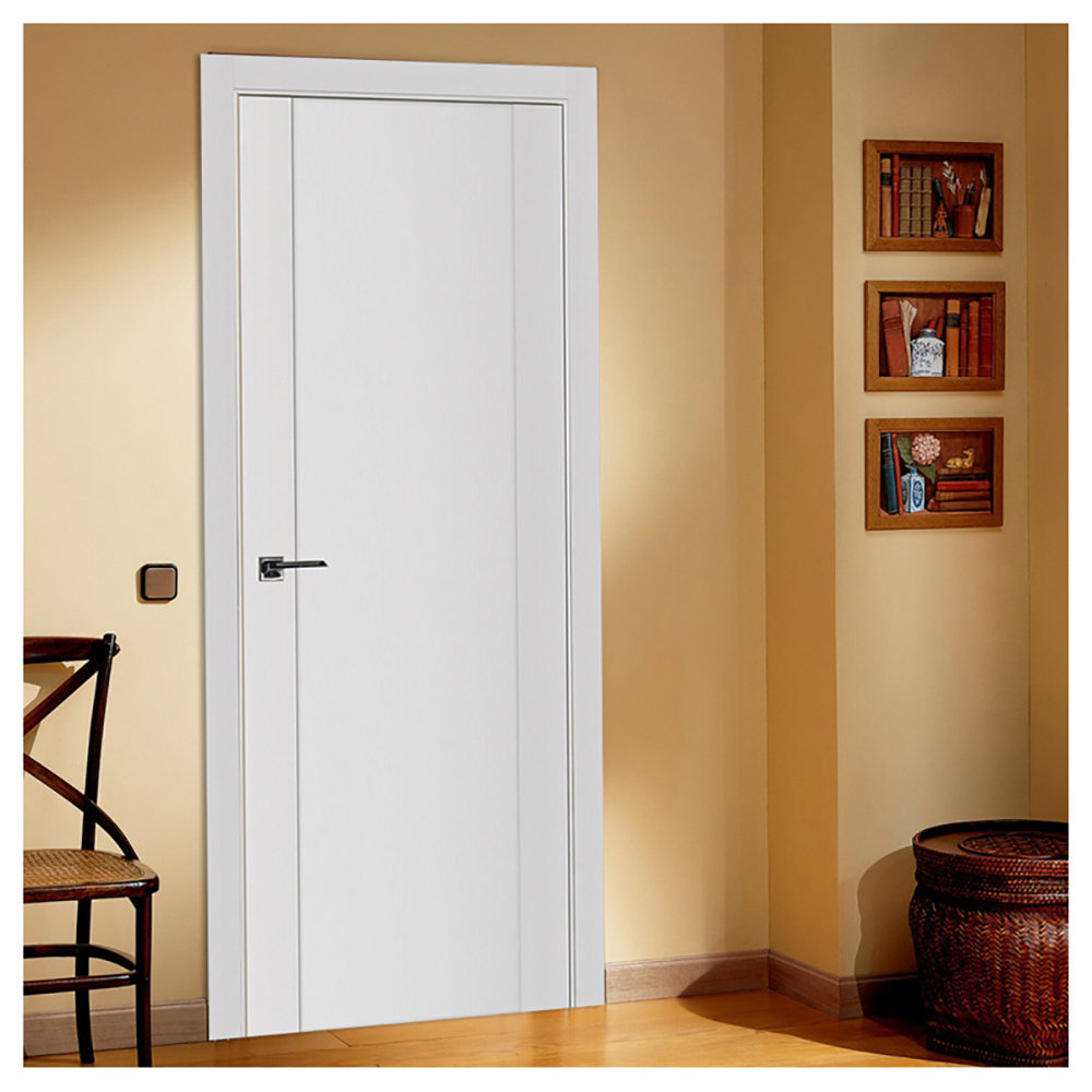 Nova Hardware Stile 001 Pre-Hung Soft White Laminated Modern Interior ...