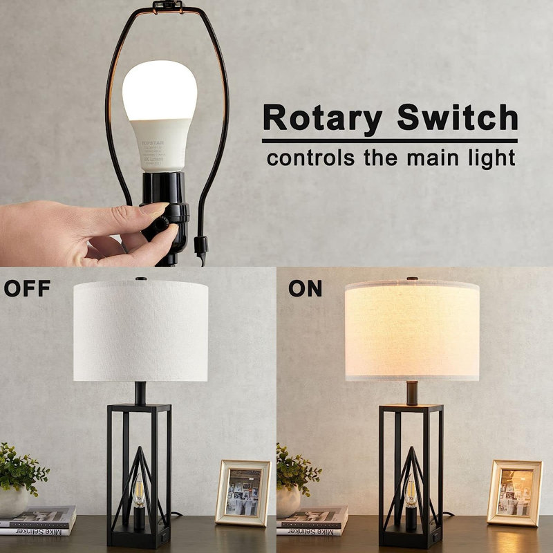 Hokku Designs Evadene Metal USB Table Lamp | Wayfair