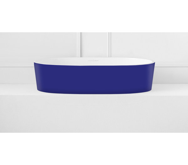 Victoria + Albert Ios 17'' Gloss White/Matte Ocean Blue Volcanic ...