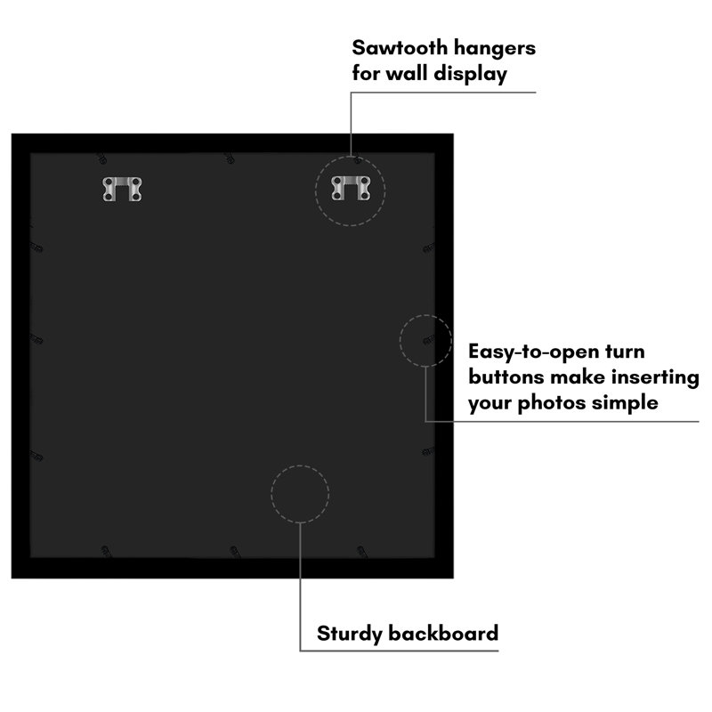 Americanflat 20x20 Collage Picture Frame - Fits One 8x10, Four 5x5, and ...