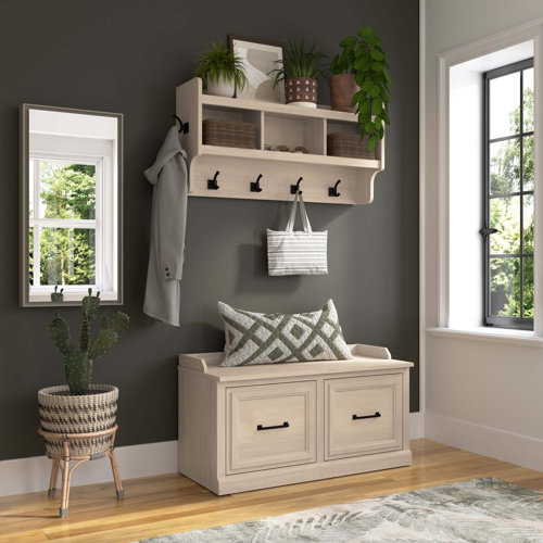 Laurel Foundry Modern Farmhouse Kierra Hall Tree 40'' Wide with Bench ...