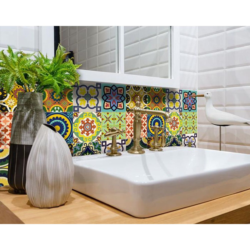 Bungalow Rose Journel 6" x 6" Vinyl Peel & Stick Mosaic Tile & Reviews ...