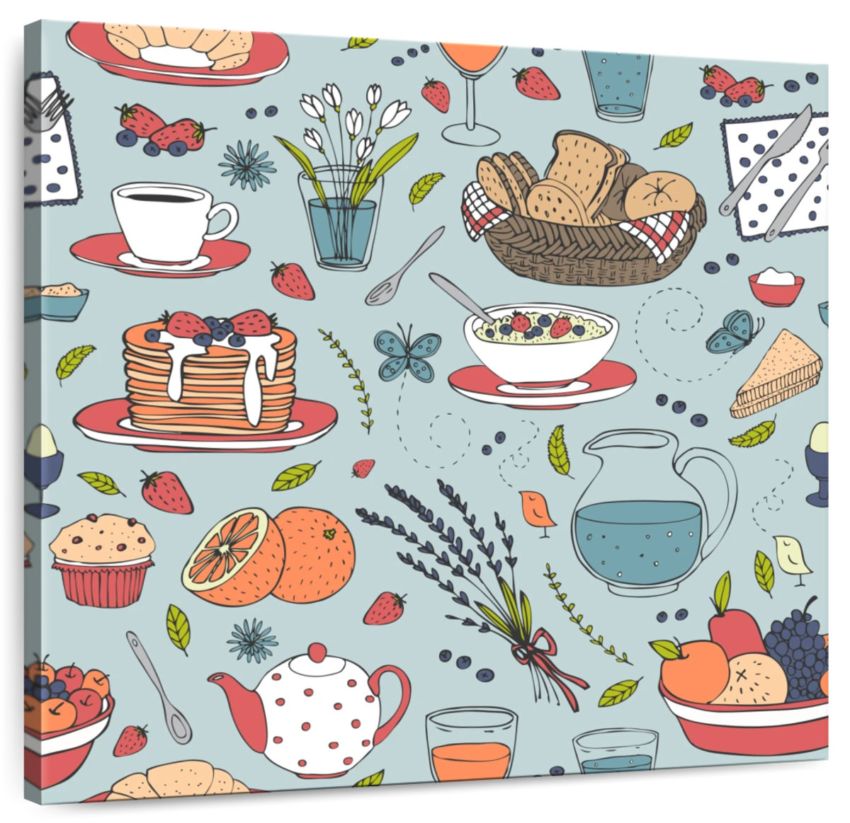 Elephant Stock Breakfast Food Pattern | Wayfair