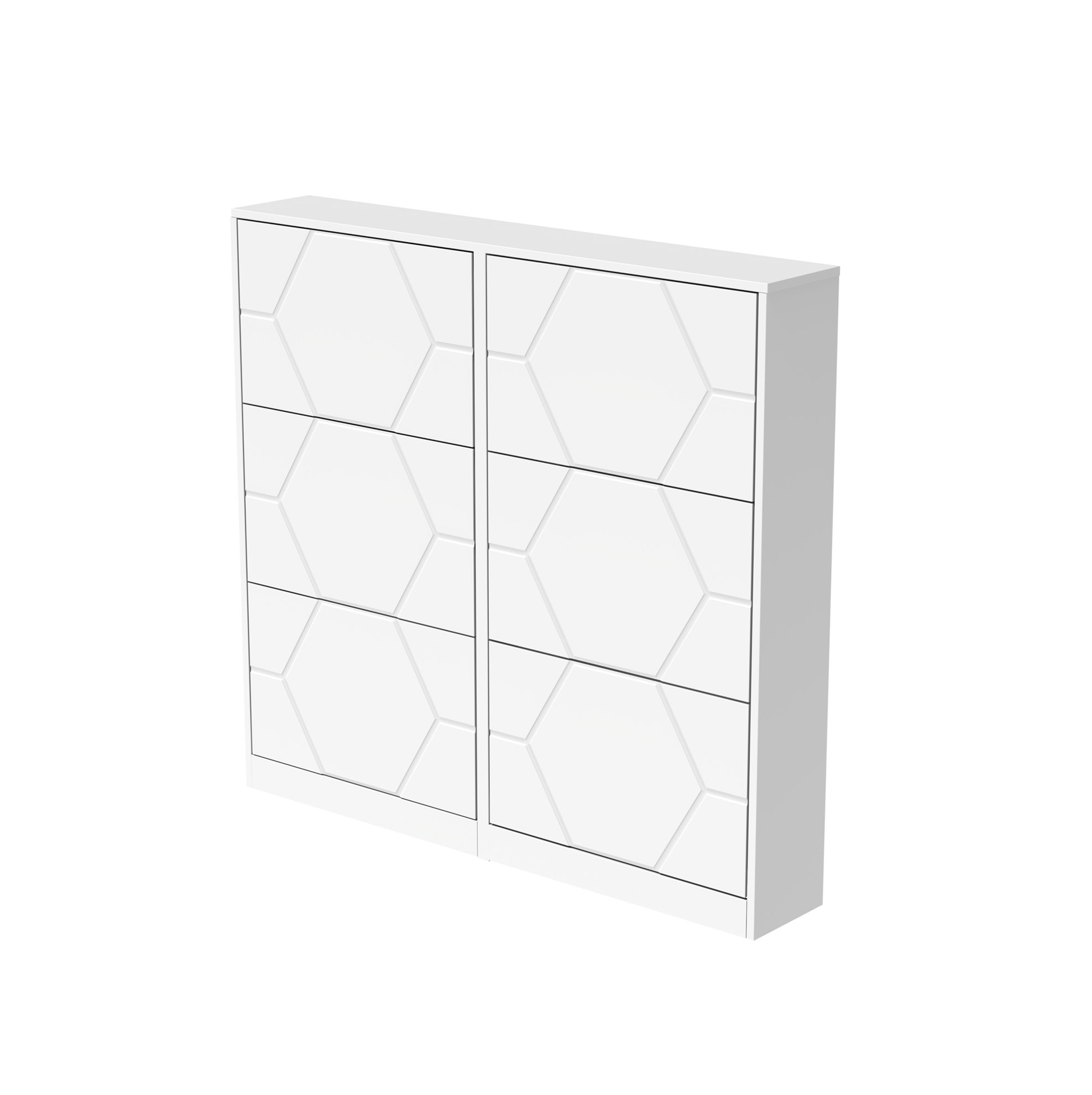 Latitude Run® Shoe Storage Cabinet for Entryway, 6 Tiers Shoe Organizer ...