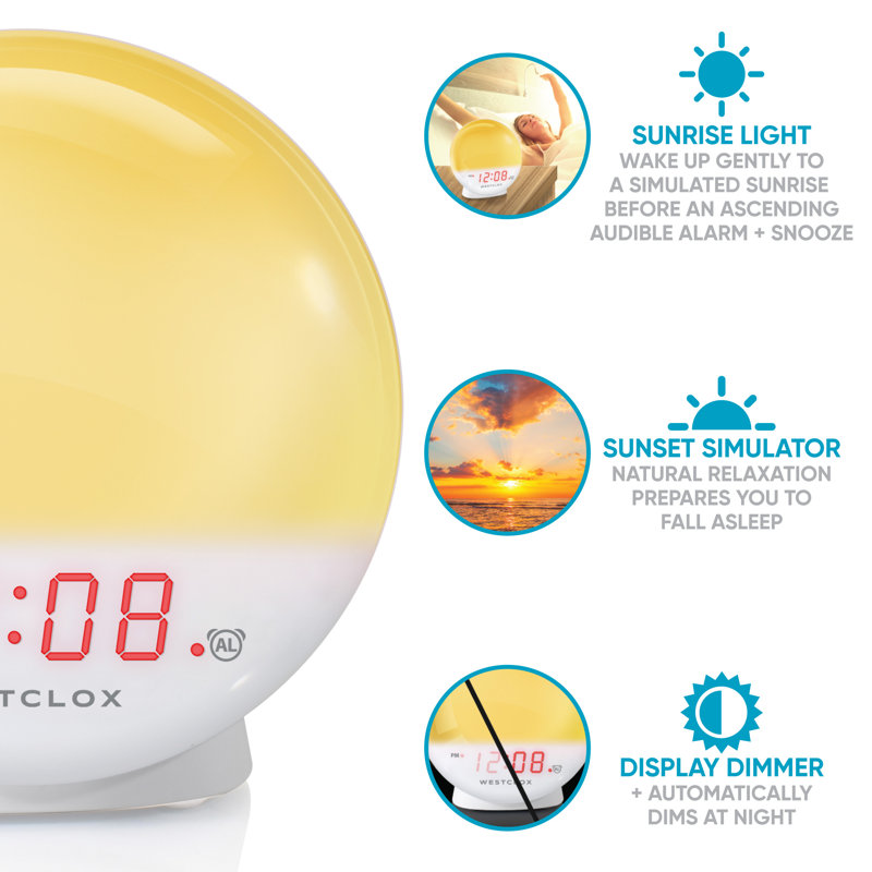 Westclox Clocks Modern & Contemporary Digital Alarm Tabletop Clock in ...