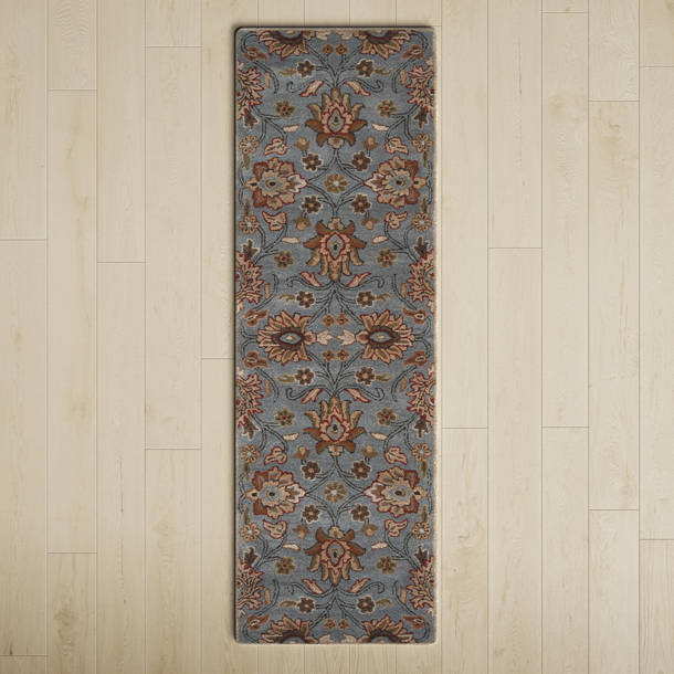 Arden Floral Handmade Tufted Wool Burnt Orange Area Rug & Reviews ...