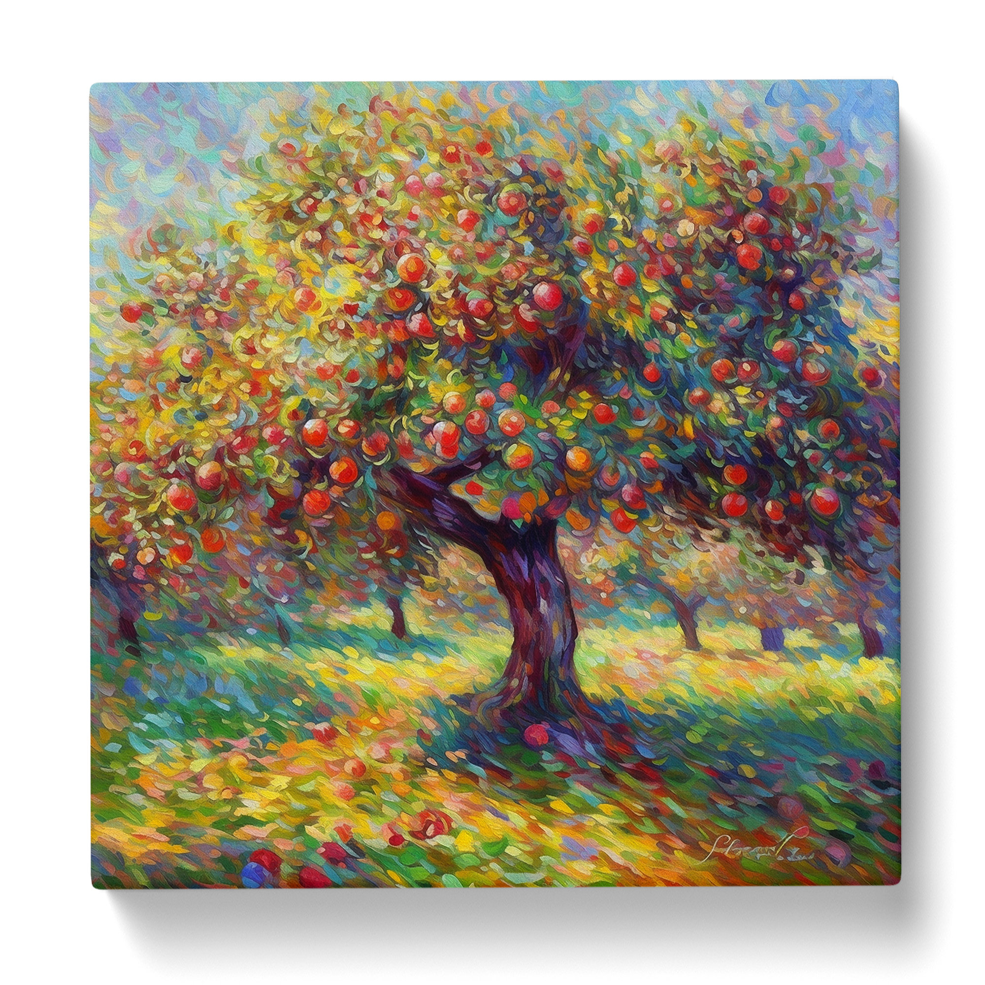 Marlow Home Co. Apple Tree Neo-Impressionism - No Frame Art Prints ...