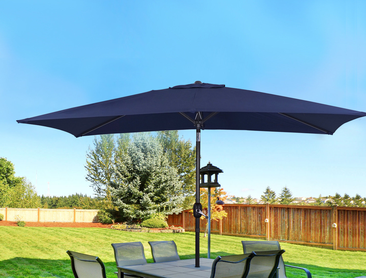 Arlmont & Co. Kimora 10' x 6.5' Rectangular Market Umbrella & Reviews ...