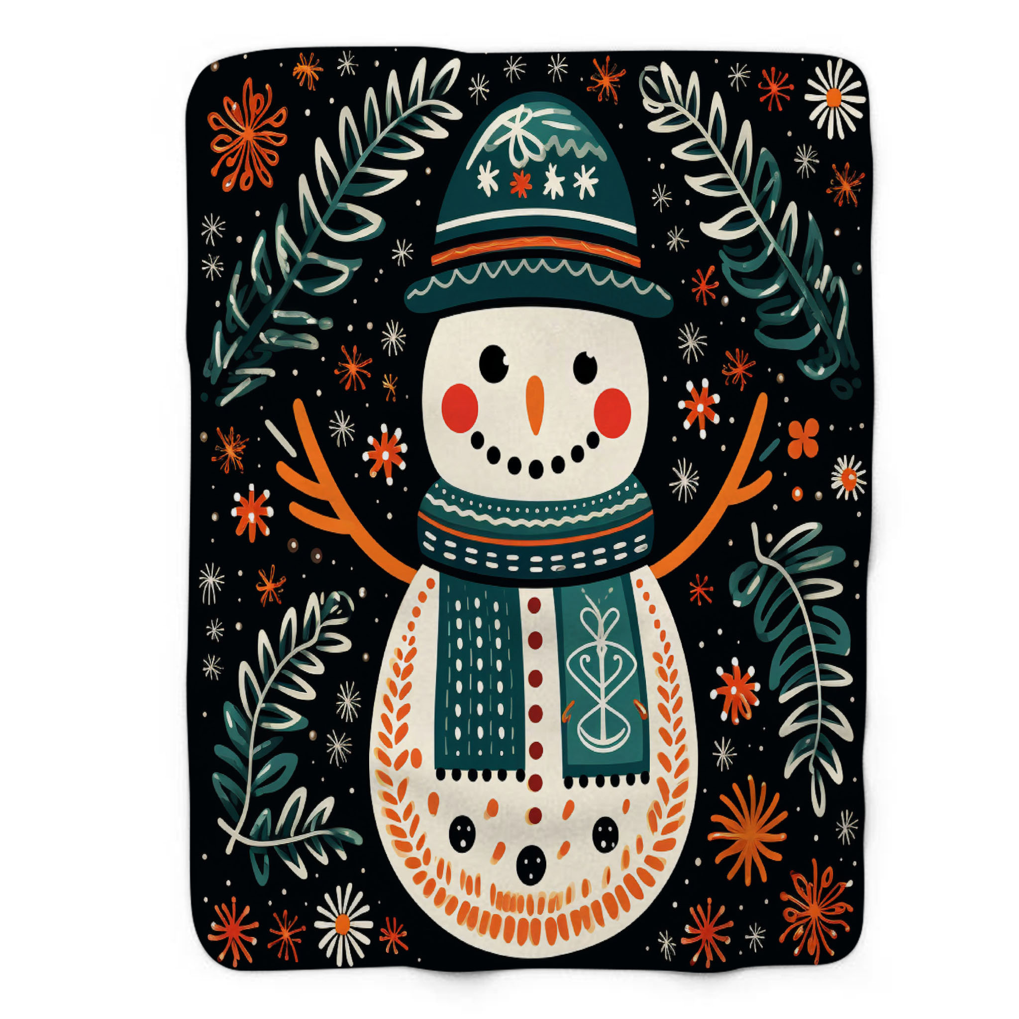 MentionedYou Scandi Winter Figures - 1 Piece Premium Sherpa Blanket ...