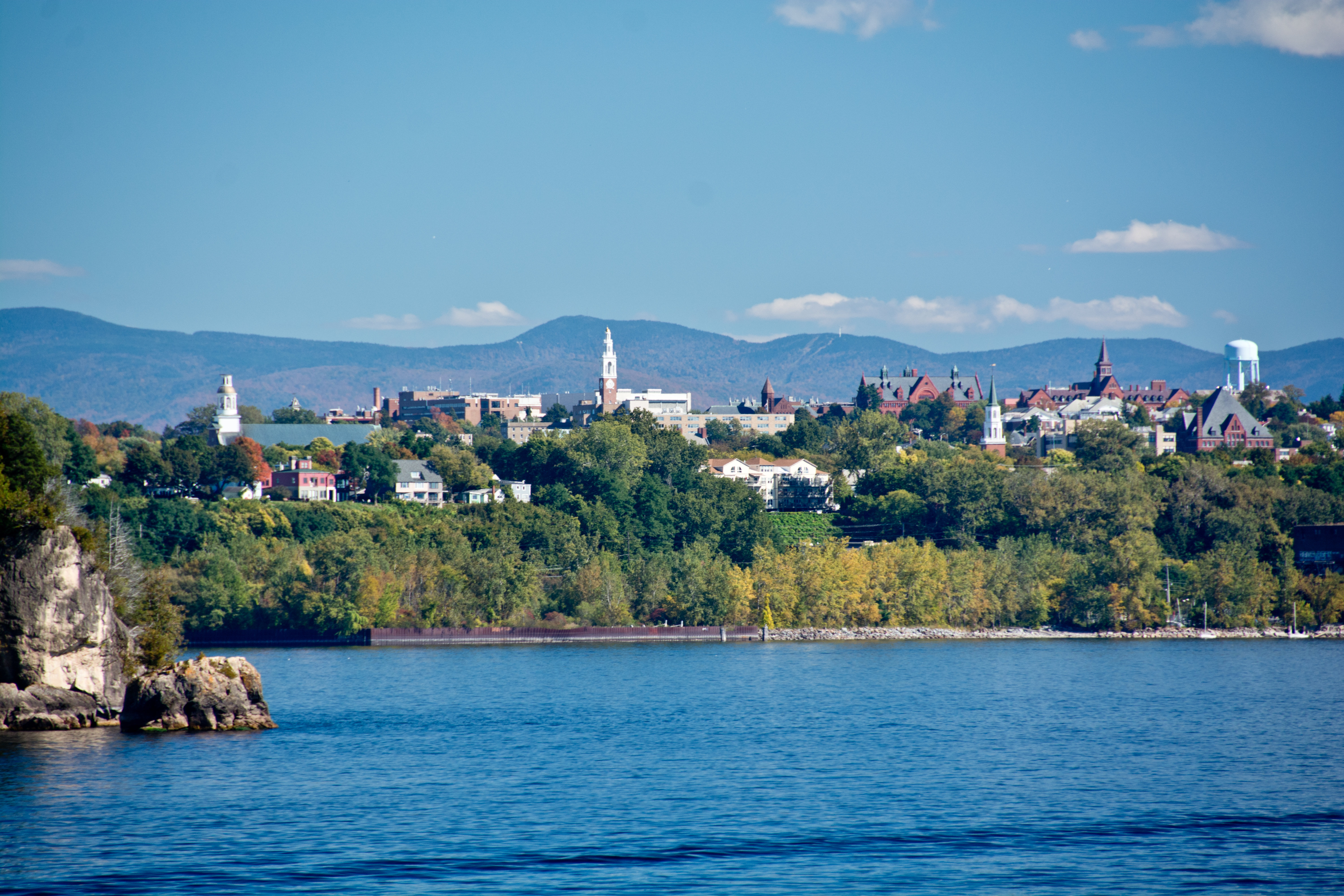 Ebern Designs Burlington Skyline by Erikamitchell - Wrapped Canvas ...