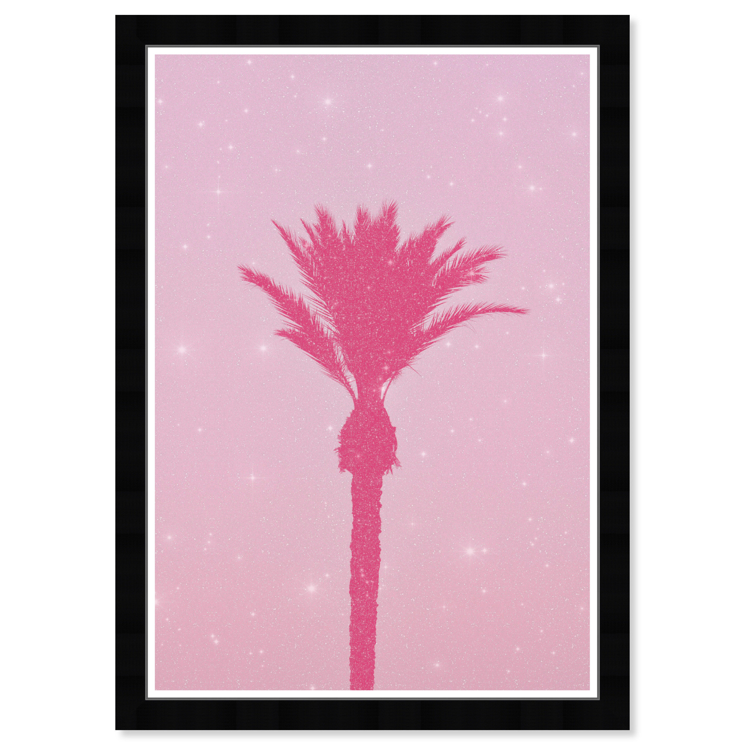 Bay Isle Home™ Floral and Botanical Pink Palm Tree Glam Pink Paper Wall ...