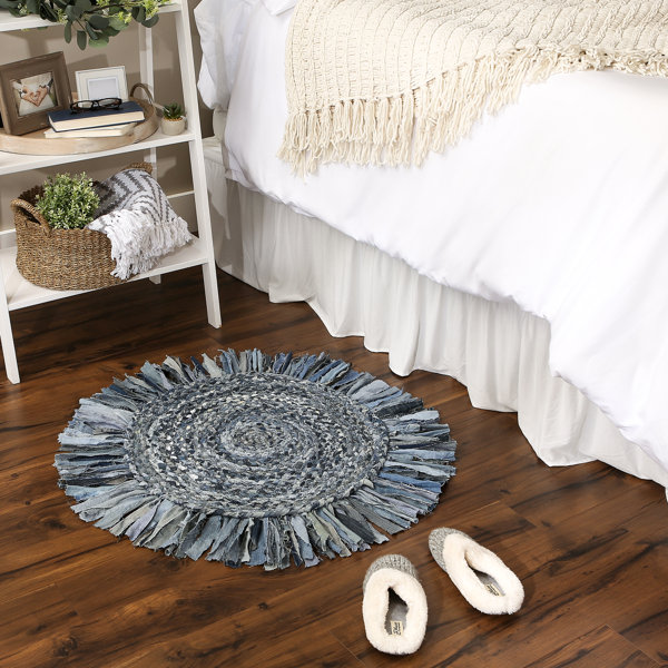 Dakota Fields DENIM RAG RUG 3 FT ROUND | Wayfair