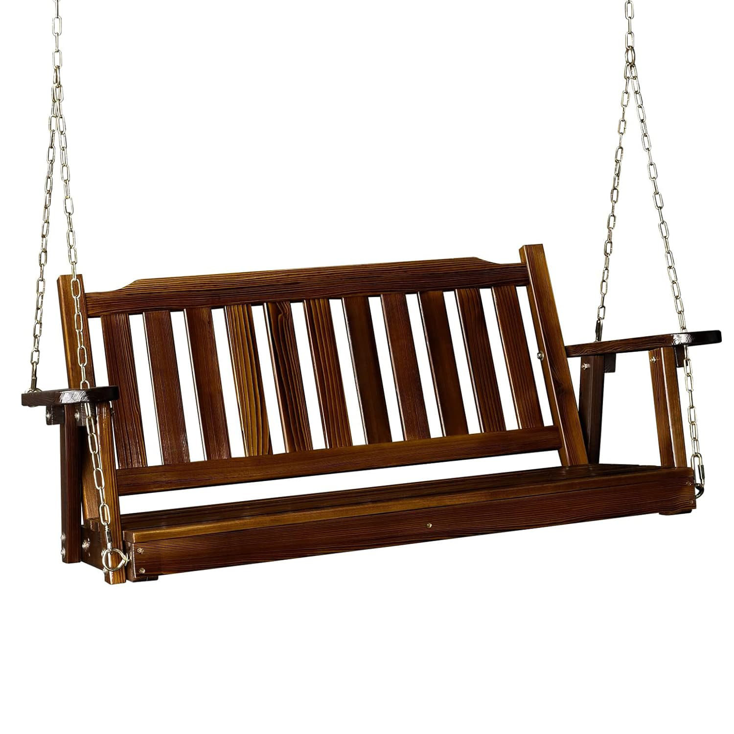 Red Barrel Studio® Heavy Duty 4 Foot Patio Wooden Porch Swing Chair ...