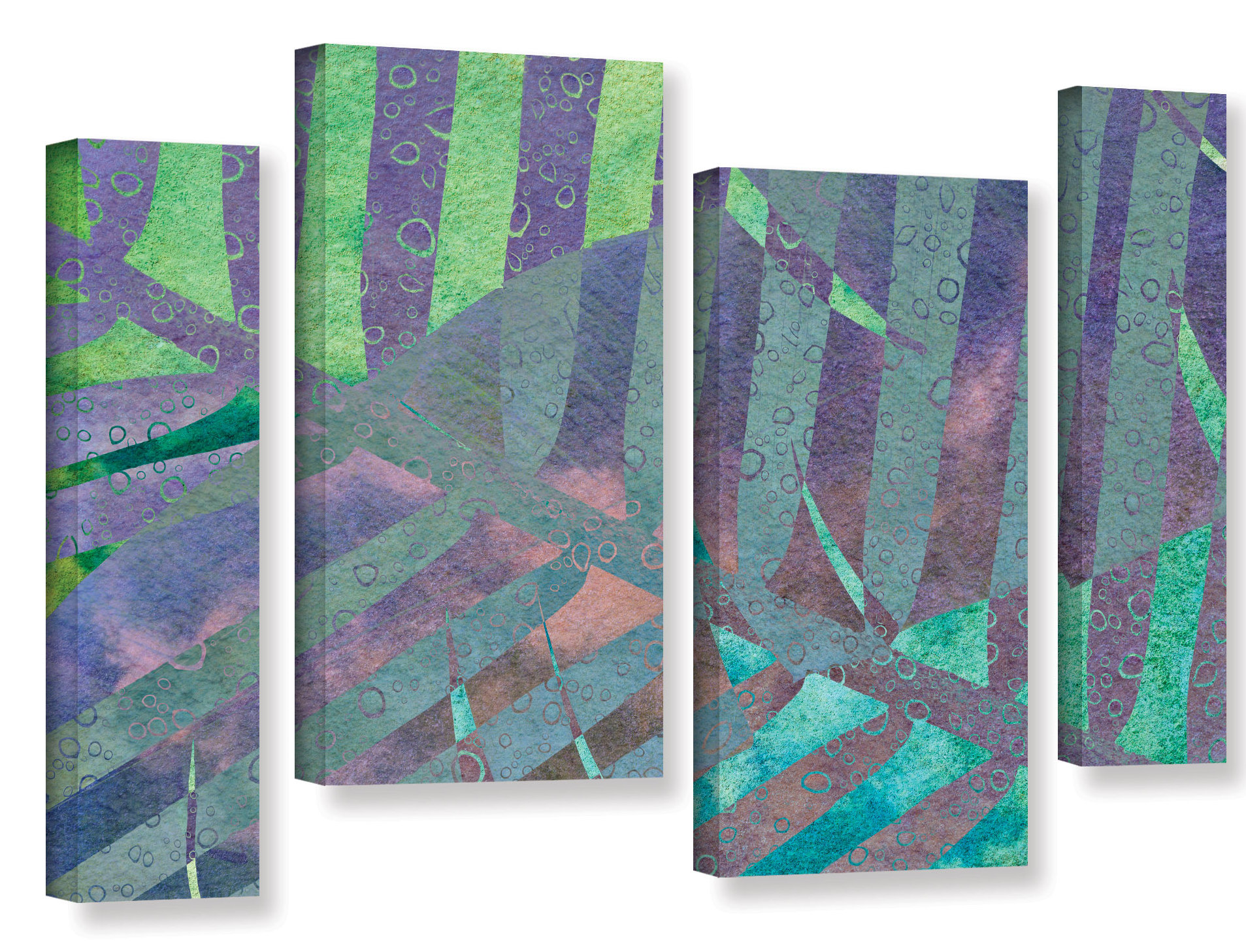 ArtWall 'Leaf Shades III' by Cora Niele 4 Piece Graphic Art on Wrapped ...