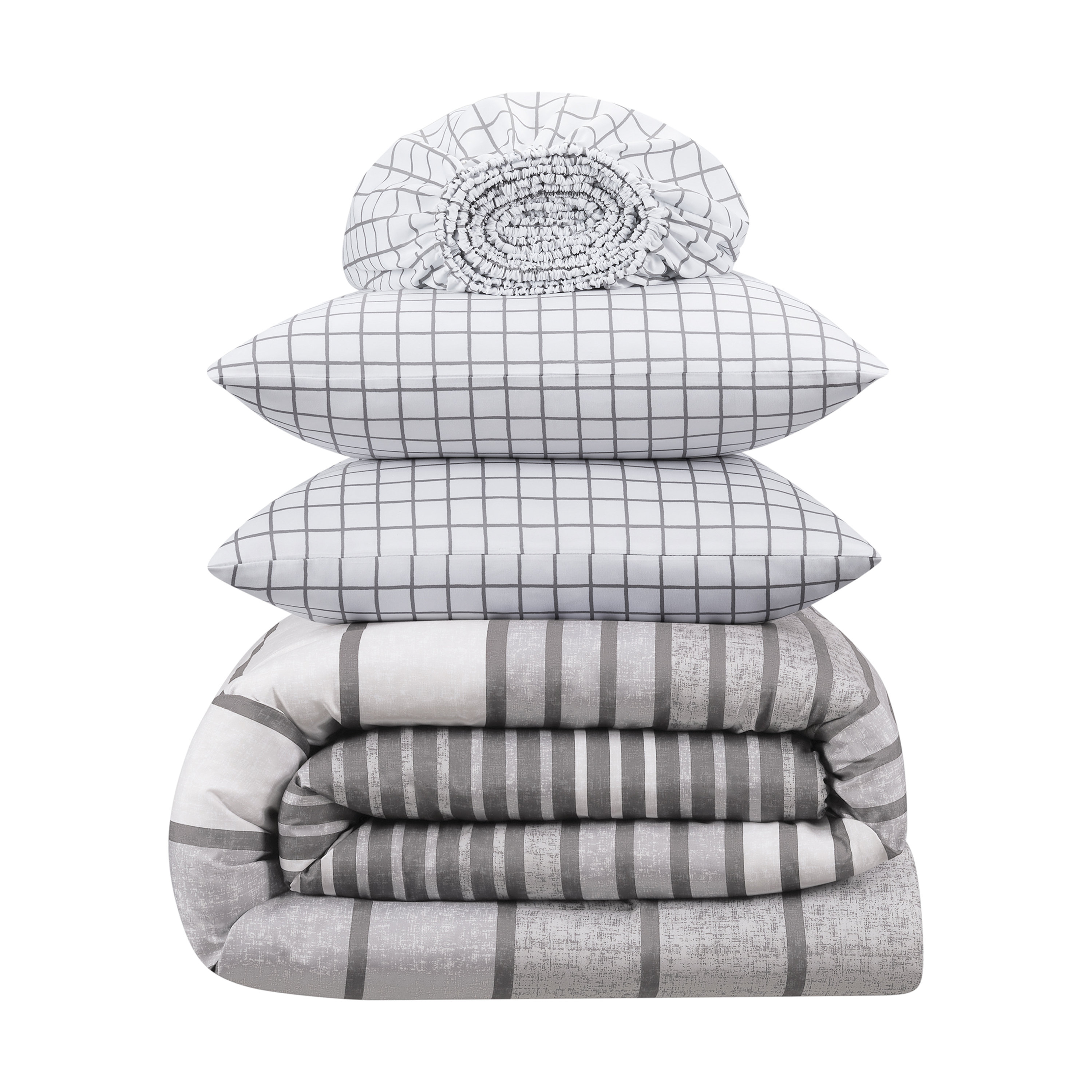 Serta Simply Clean Conrad Variegated Stripe Antimicrobial 7-Piece ...