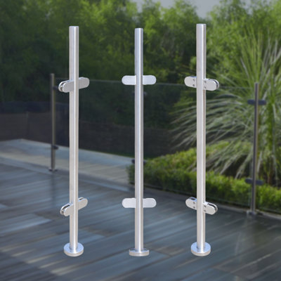 YYBSH 43.34" Stainless Steel Railing Post Pole (Middle Post) | Wayfair