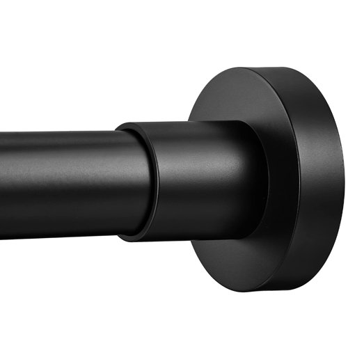 Matte Black Shower Curtain Rods You'll Love | Wayfair