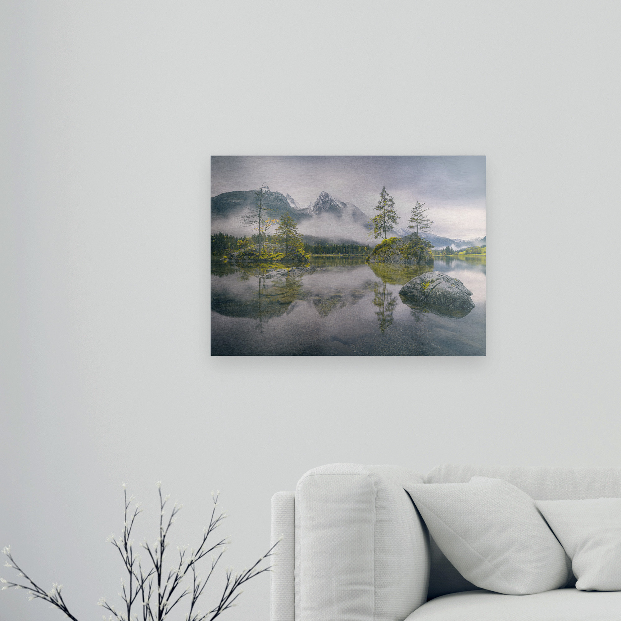 Trademark Art " Rainy Morning At Hintersee Bavaria " by Dirk Wiemer ...