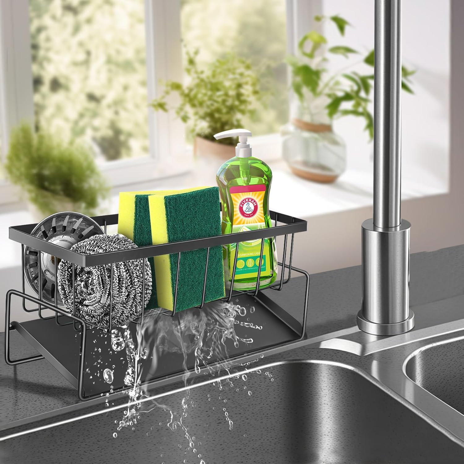 WKING Stainless Steel Kitchen Sink Caddy With Drain Tray - Rustproof ...