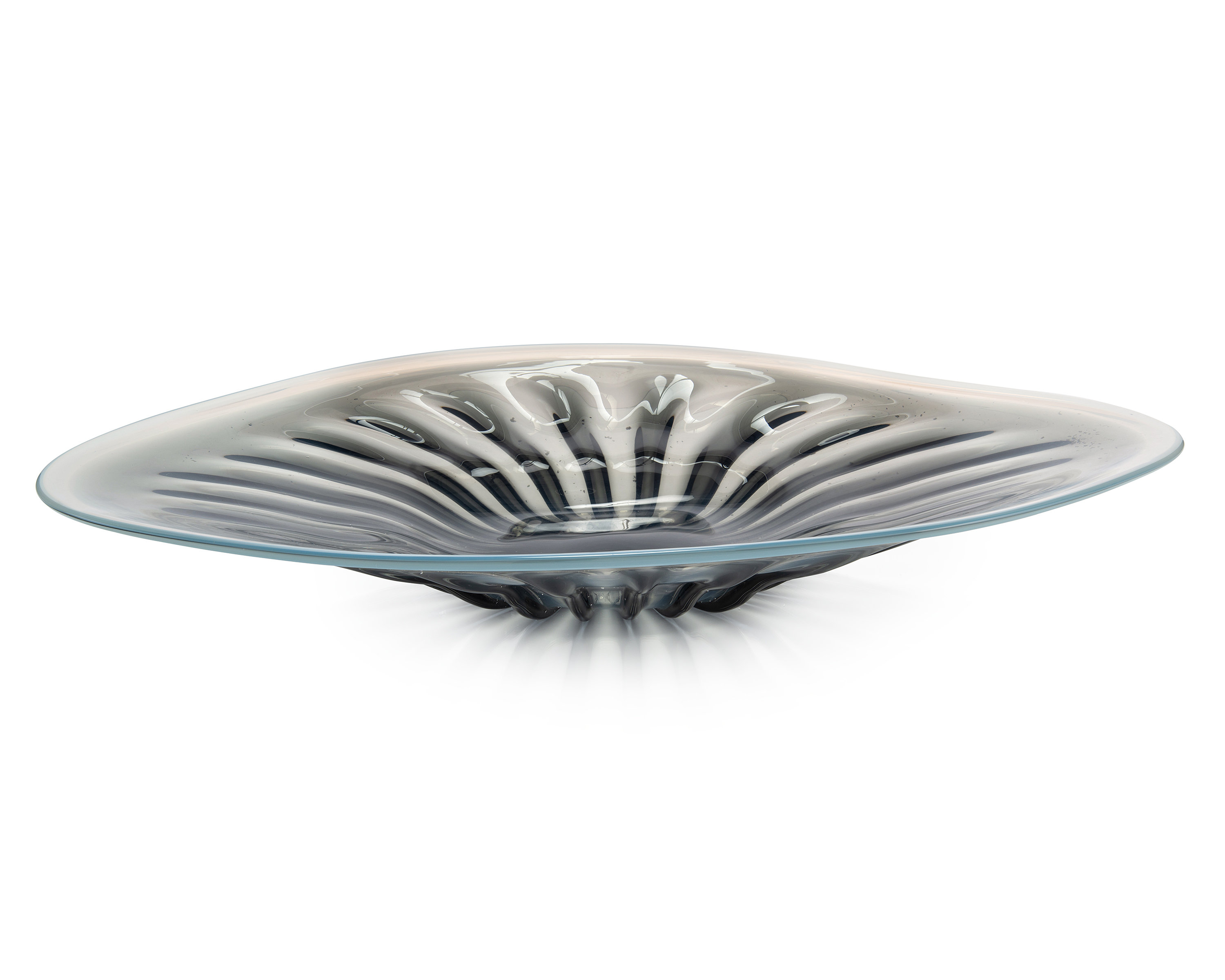 John-Richard Glass Abstract Contemporary Decorative Plate in Opaque ...
