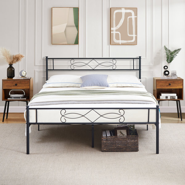 Lark Manor Alsa Bed Frame and Nightstand 3 Piece Bedroom Set & Reviews ...